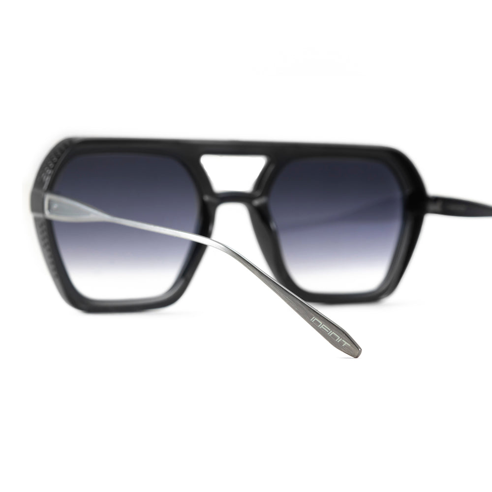 Lyon Sunglasses - Black Shiny - Horizon Lens | Infinit